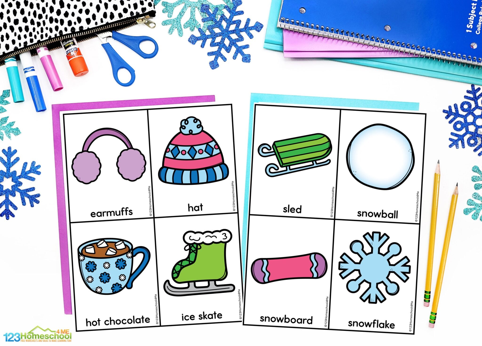 ⛄ Kindergarten Vocabulary Words: Using Flashcards to Learn Winter Words