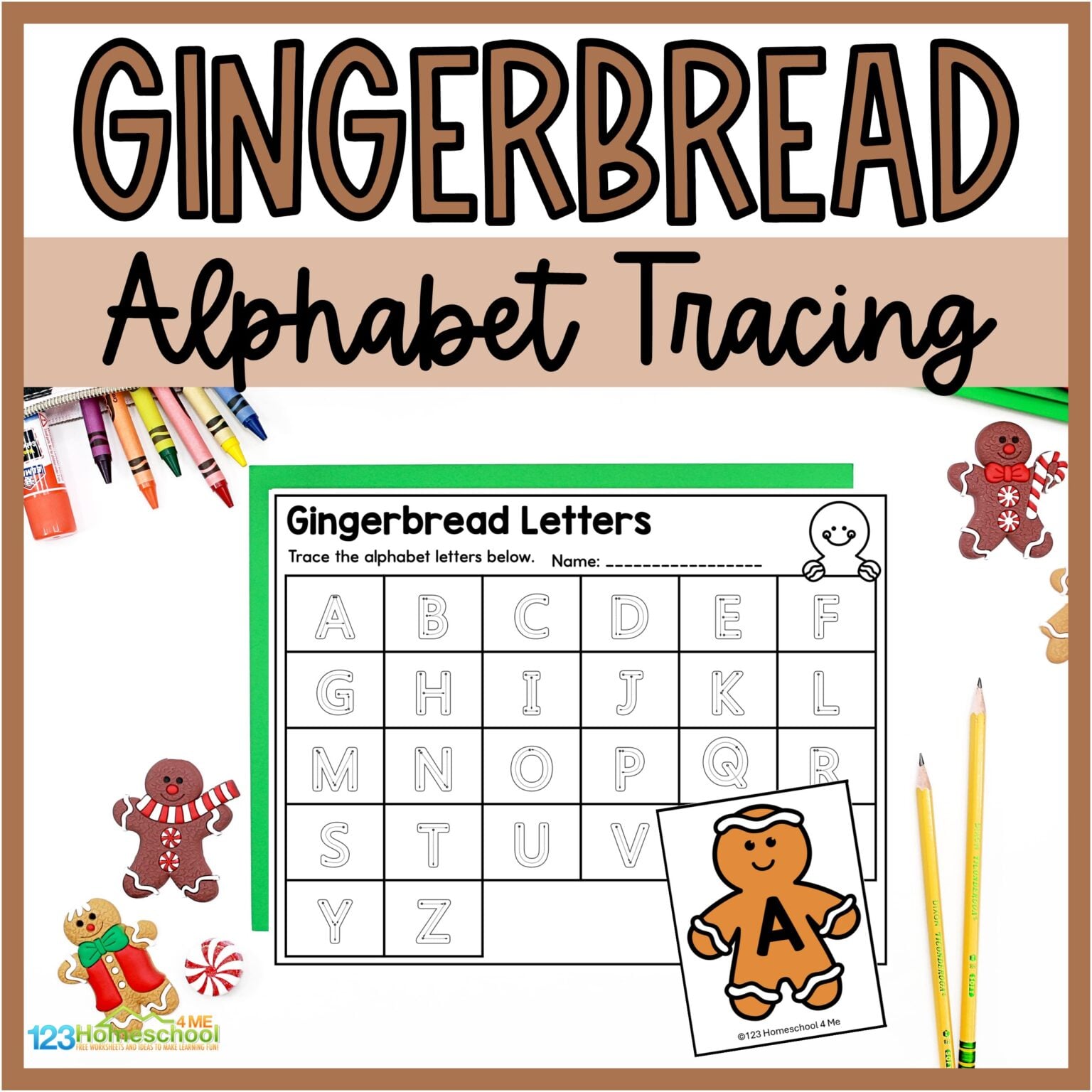 Gingerbread Letter Recognition Activities for Preschoolers