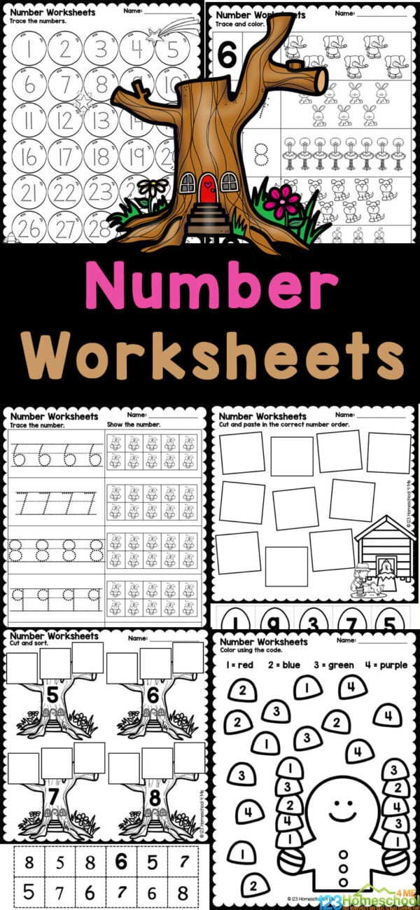 Kindergarten Counting Practice Worksheets