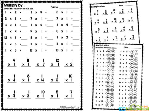 Multiplication Practice Worksheets