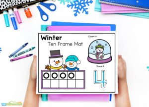 Ten Frame Games for Kindergarten: Winter Counting to 10