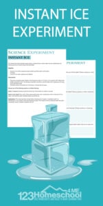 Winter Instant Ice Science Experiment for Kids