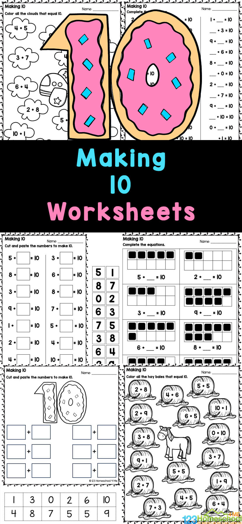 Making 10 Math Worksheets