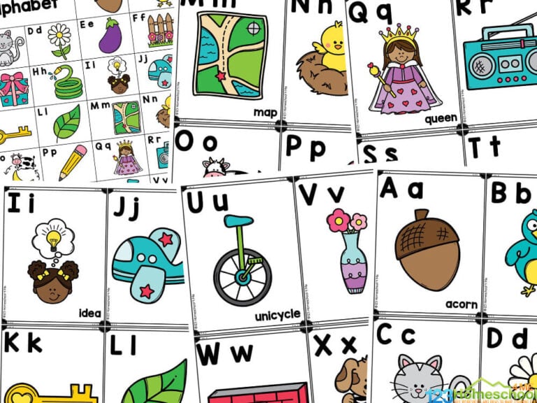 A to Z Alphabet Flash Cards Printable (Free Download)