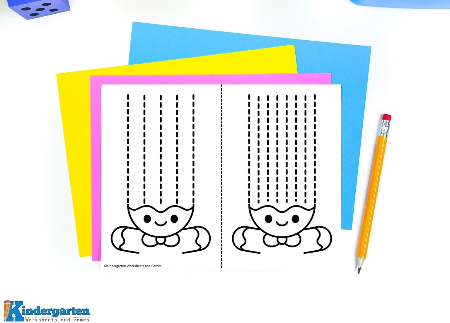 Gingerbread Man Cutting Practice Activity with Worksheets for Preschoolers