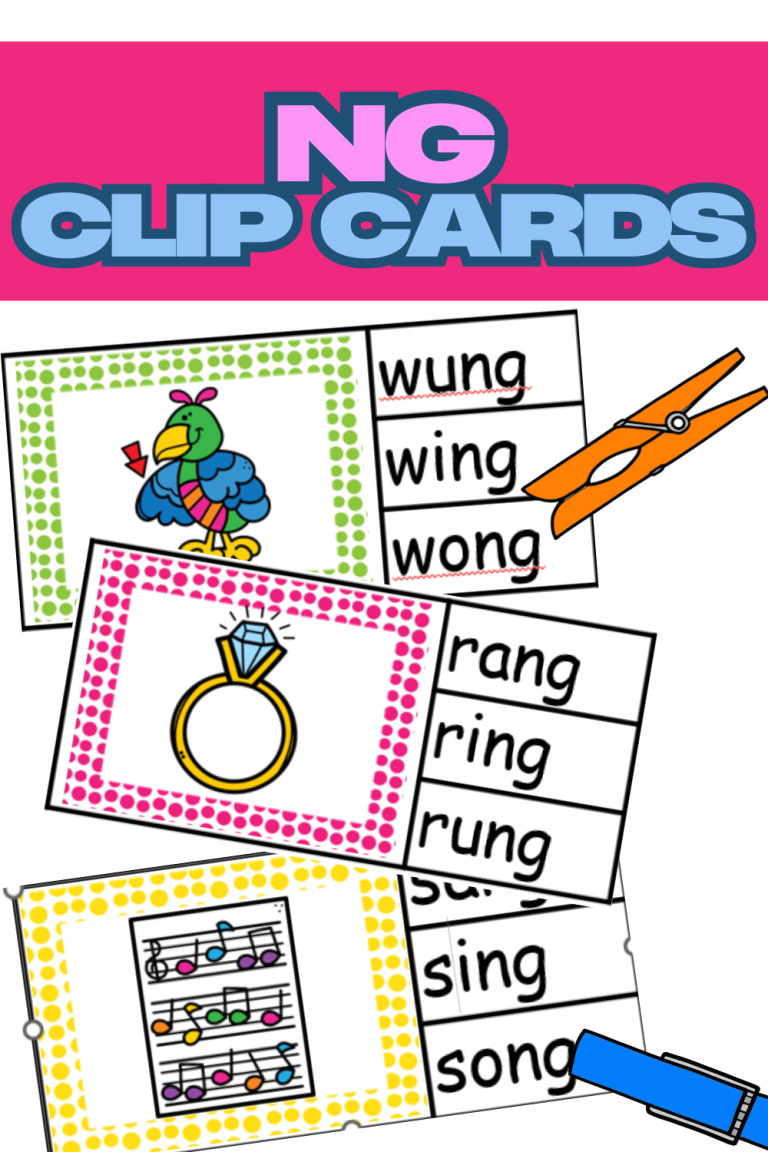 Teaching Glued Sounds - ng Phonics Printable
