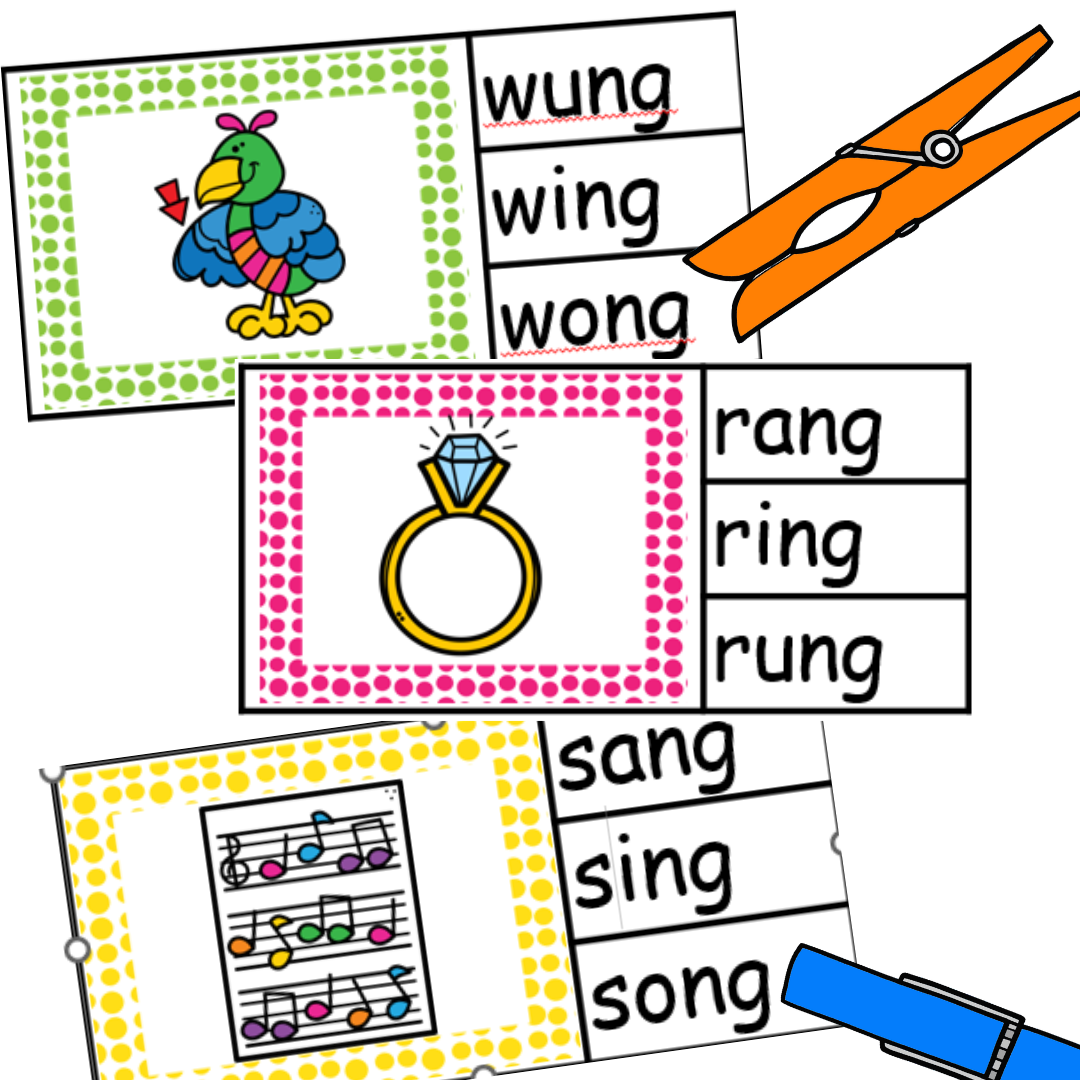 Teaching Glued Sounds - ng Phonics Printable