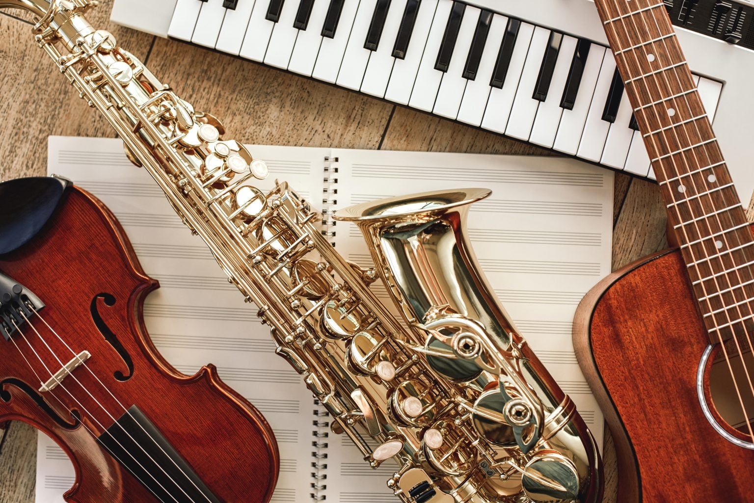 Musical Instruments Pictures with Names Worksheet