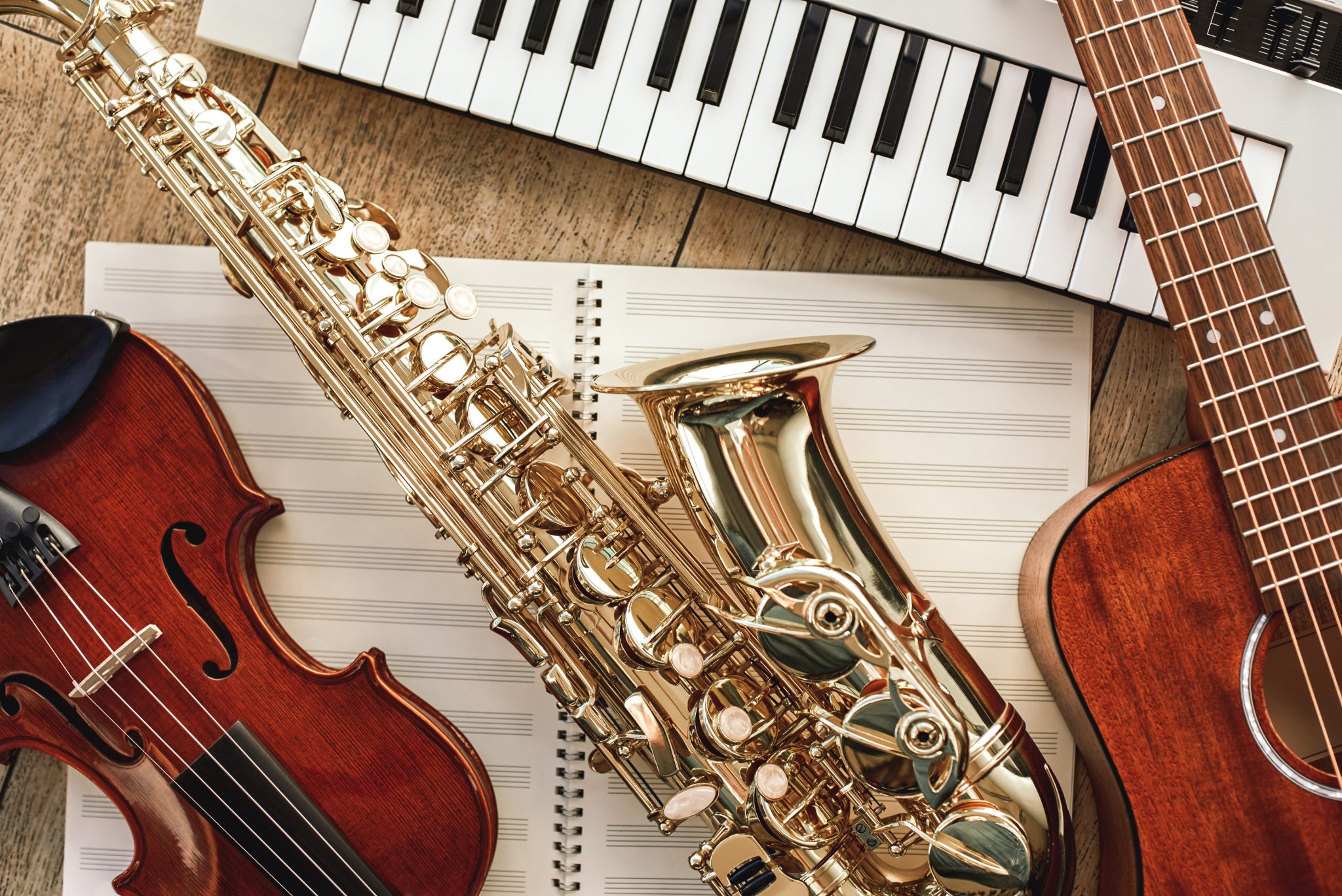Musical Instruments Pictures with Names Worksheet