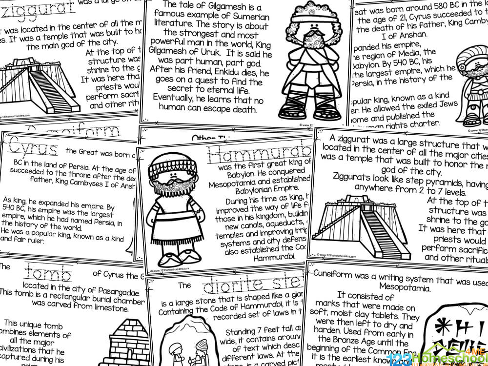 Ancient Mesopotamia for Kids - Free Printable Reader to Read, Color ...