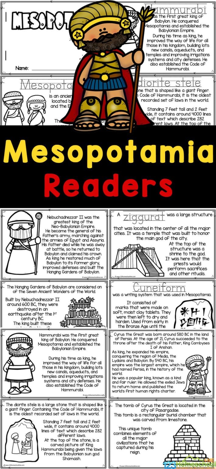 Ancient Mesopotamia for Kids - Free Printable Reader to Read, Color ...