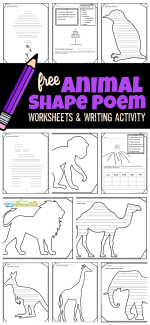 What is a Shape Poem & Free Animal Shape Templates for Kids