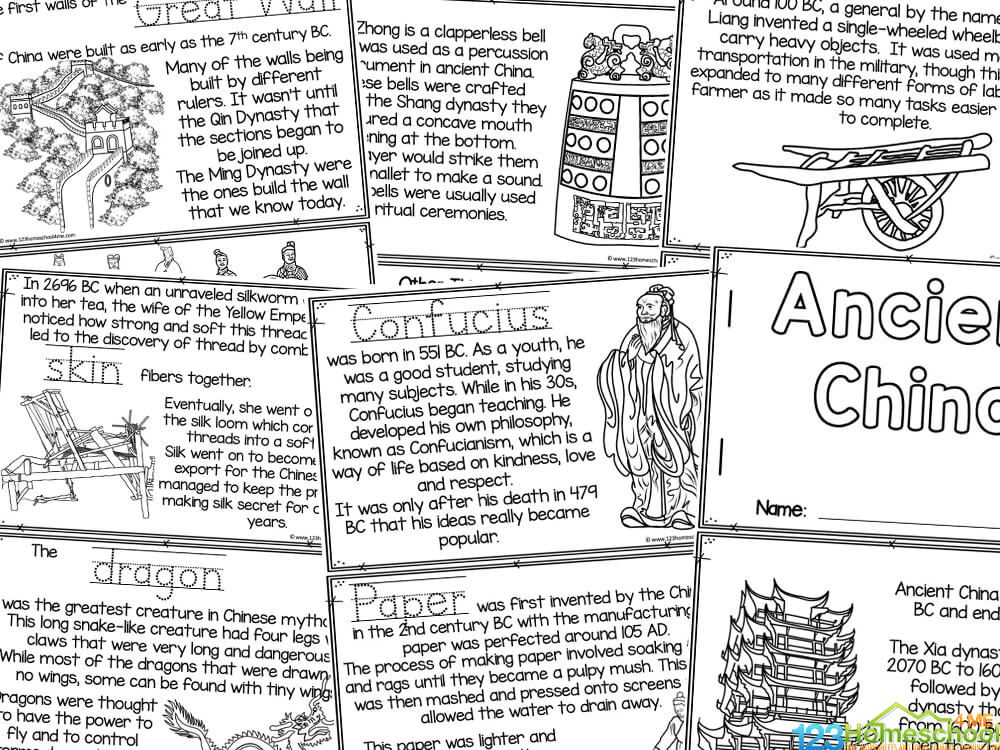 Learn About Ancient China for Kids - Read, Color, Learn Mini Books ...
