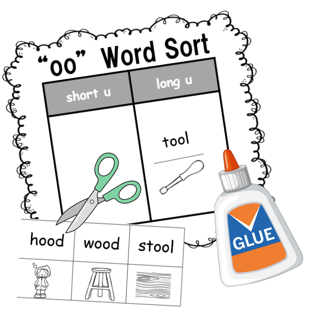 Sorting Phonics Long and Short oo Sound Worksheets