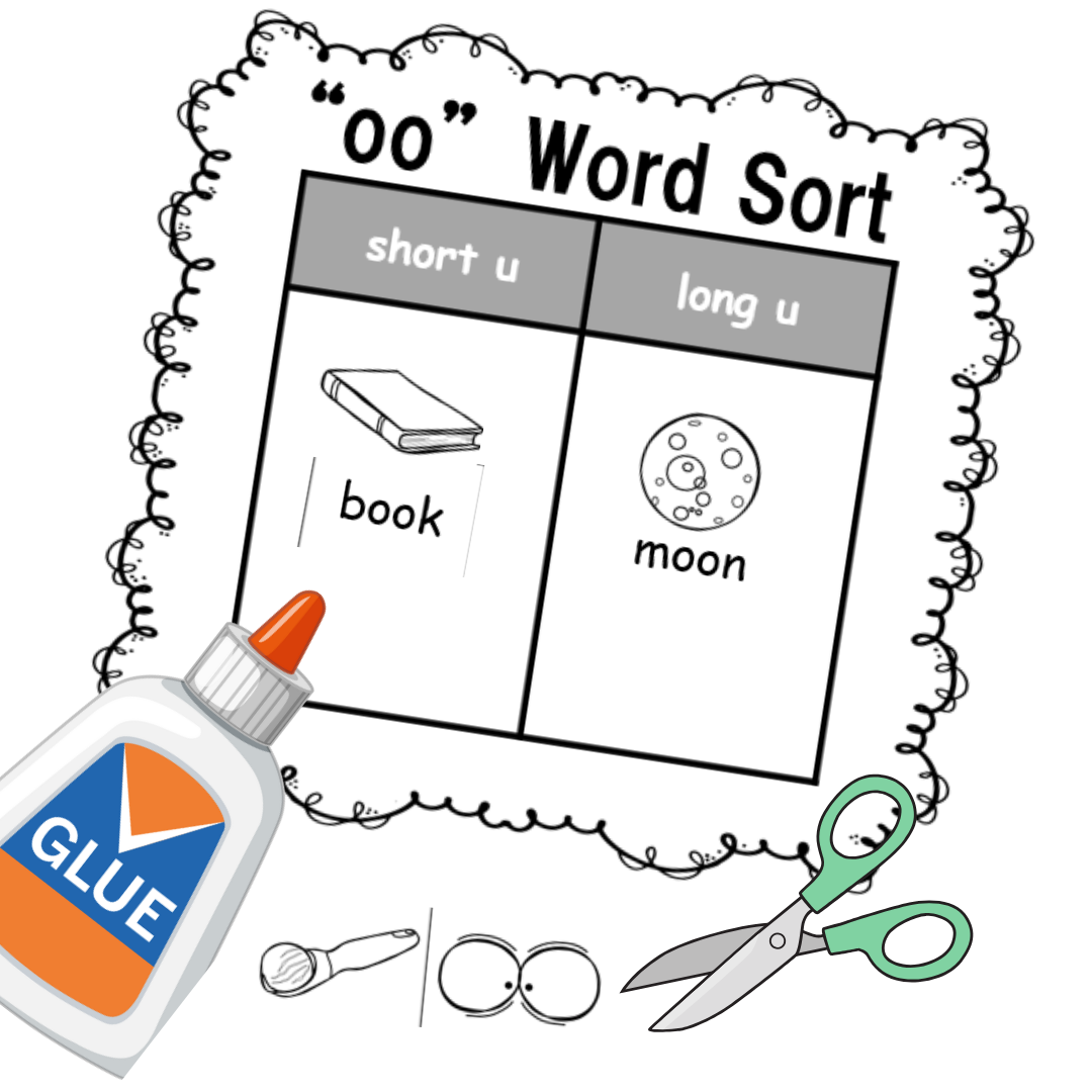 Sorting Phonics Long and Short oo Sound Worksheets