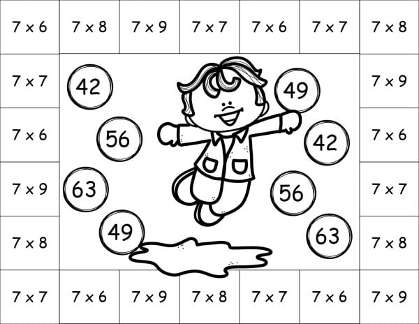 Free Multiplication Board Games - 6, 7, 8, 9 Times Table