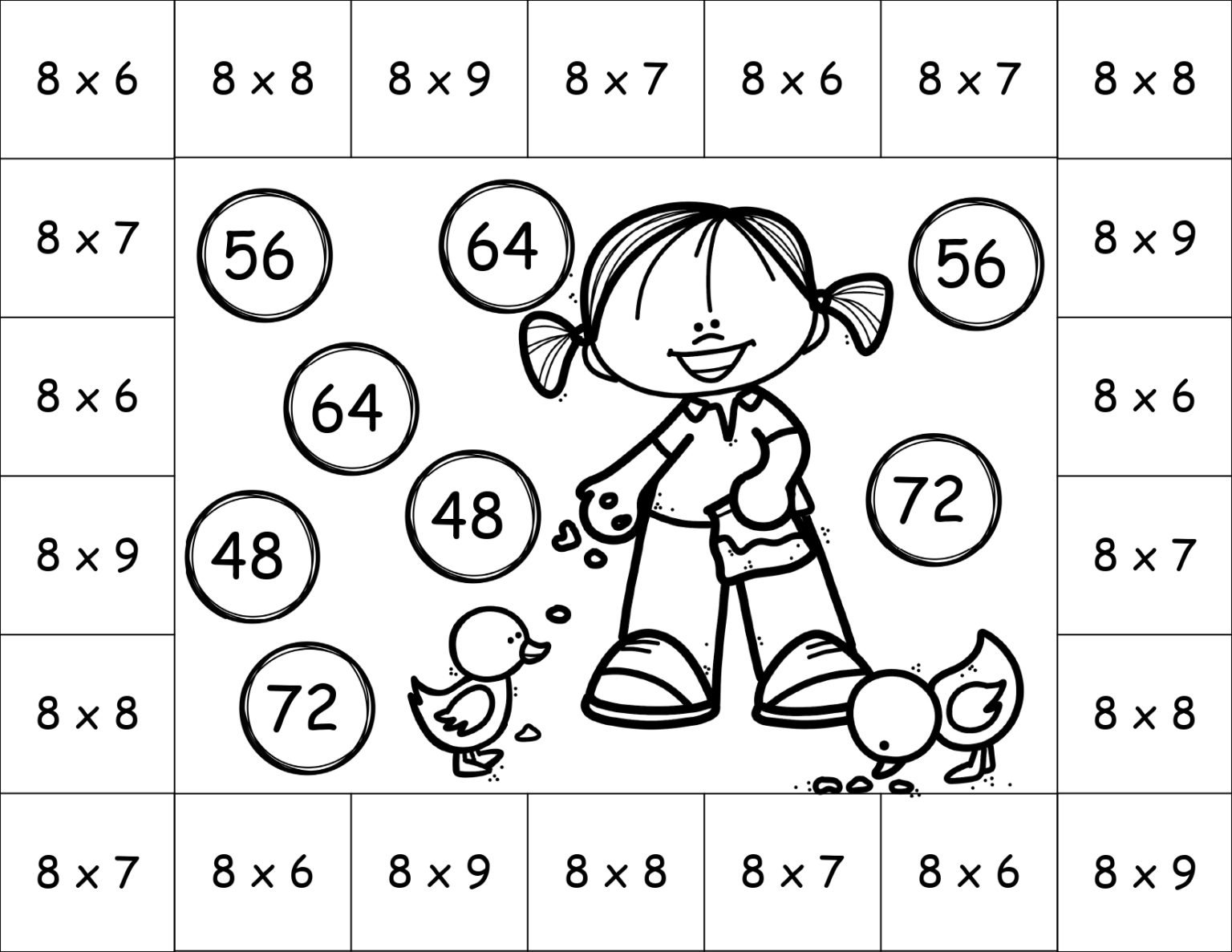 Free Multiplication Board Games - 6, 7, 8, 9 Times Table