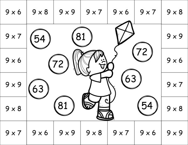 Free Multiplication Board Games - 6, 7, 8, 9 Times Table