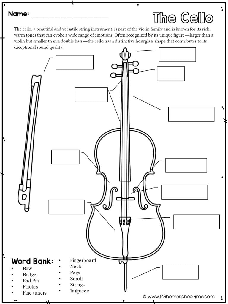 The Orchestra and Instrument Families Worksheets