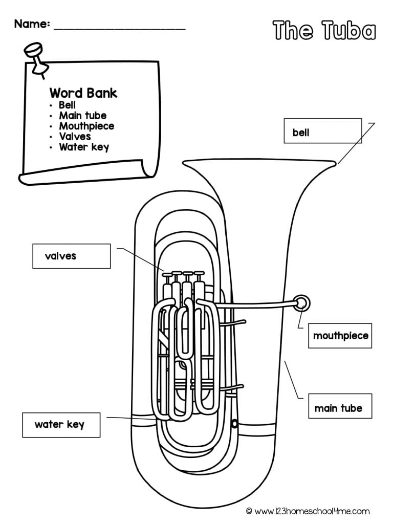 The Orchestra and Instrument Families Worksheets