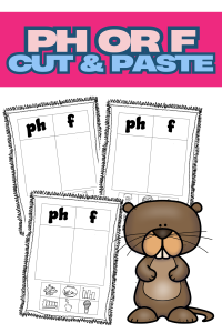 Cut and Paste - PH or F Phonics Sound Worksheets