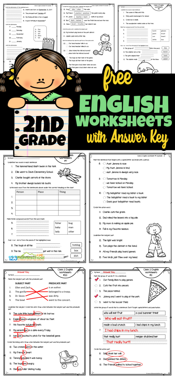 Enjoy a Year of FREE 2nd Grade Writing Worksheets!
