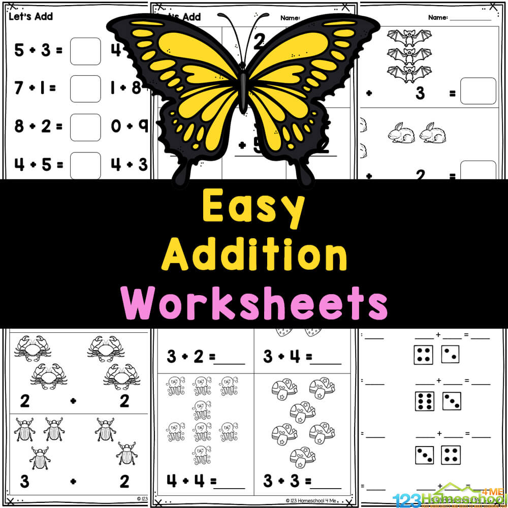 Butterfly Math Worksheets For Preschool