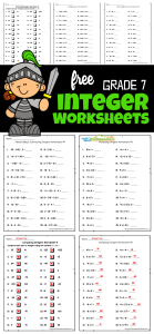 Pre-Algebra Worksheets - Problem for Grade 6-8 with Answers pdf