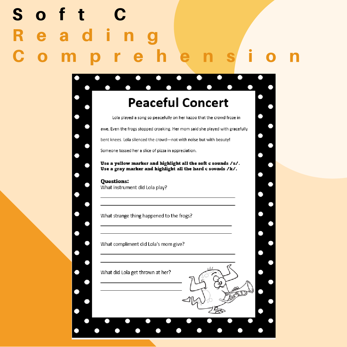 Free Phonics Worksheets - Soft c Sound Words
