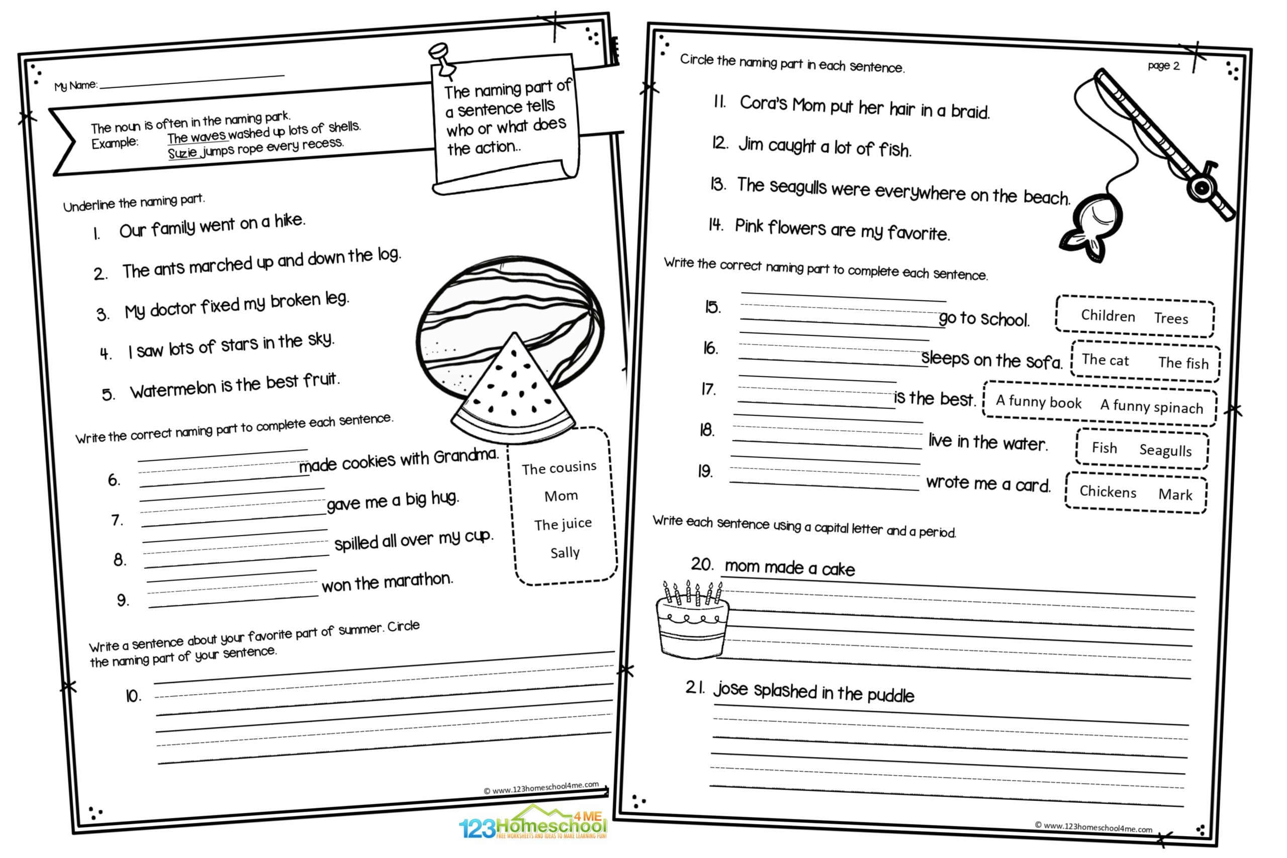 2nd Grade Language Worksheets English Language Arts Worksheets | Grade