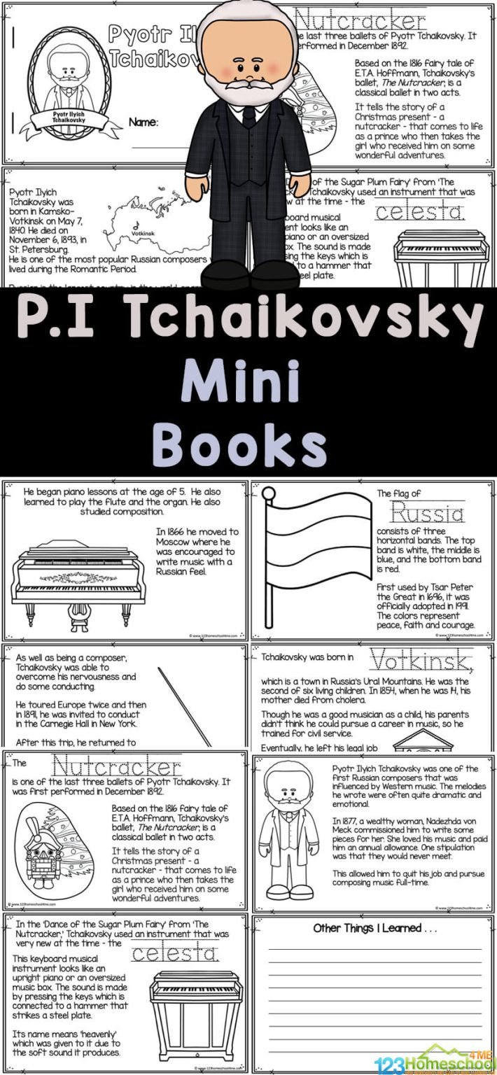 Music Composer Beethoven for Kids - Mini Book to Read, Color & Learn