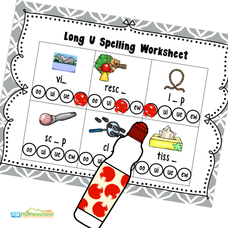 Long U Words Worksheets: Practice 4 Common Spellings