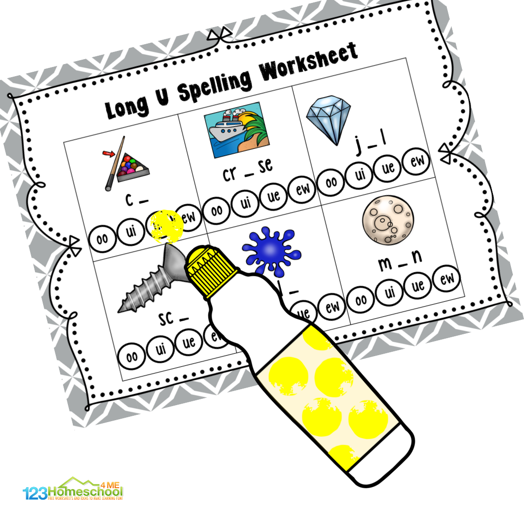 Long U Words Worksheets: Practice 4 Common Spellings