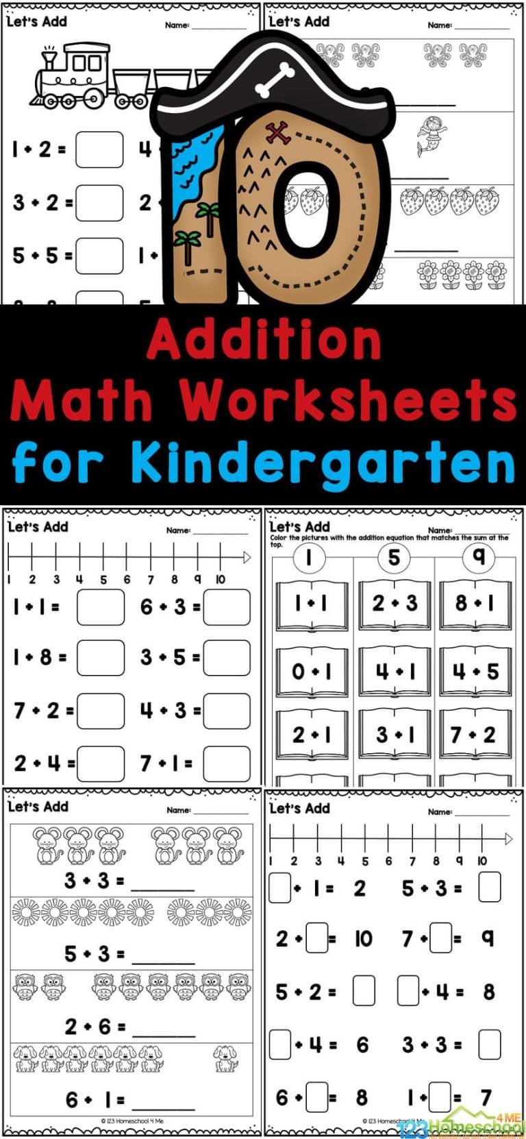 Kindergarten Math Worksheets Addition