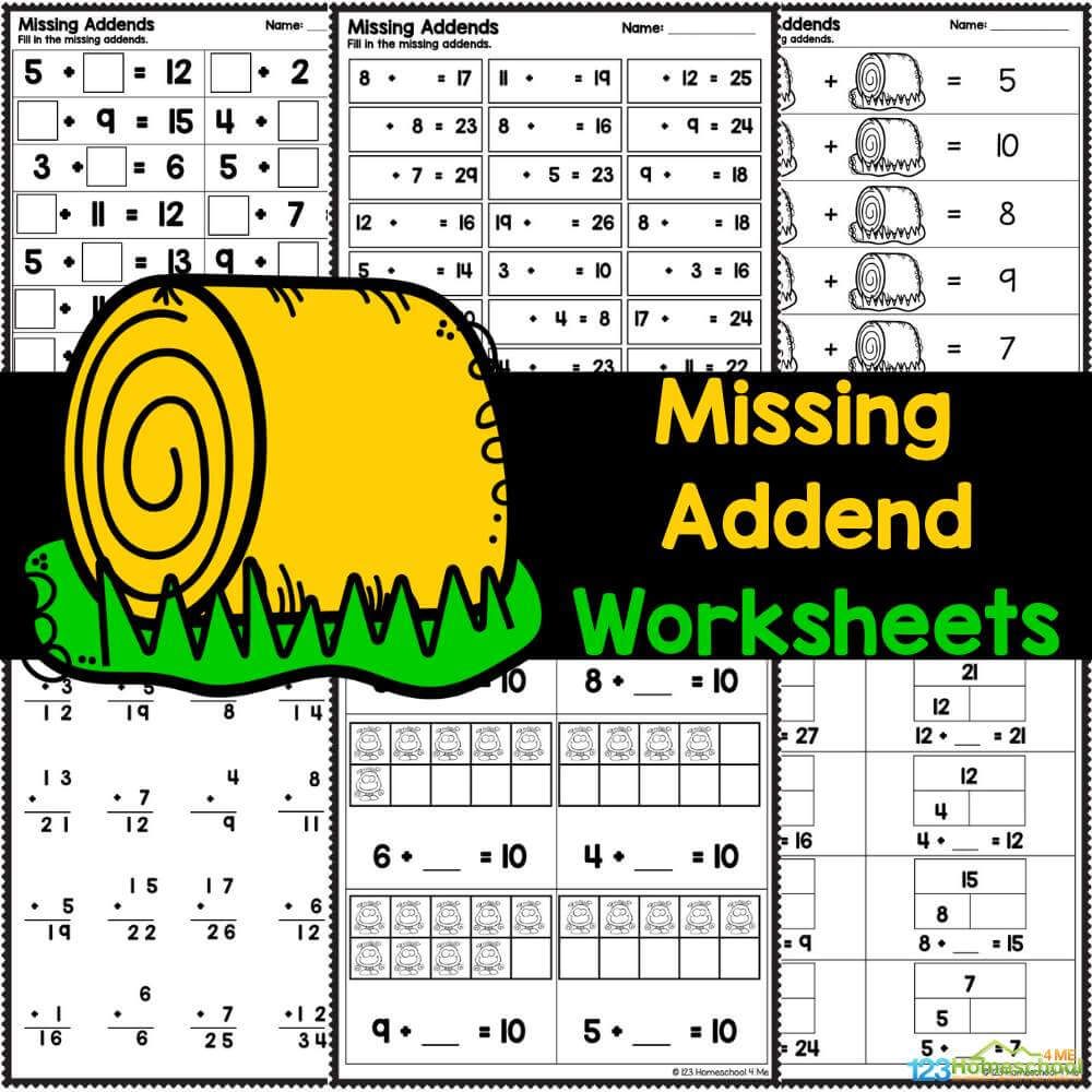 Missing Addends Worksheet 2nd Grade