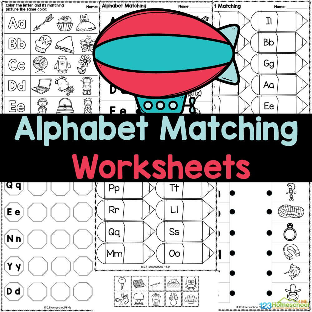 Free Printable Alphabet Matching Worksheets