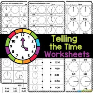 FREE Telling the Time Worksheets - Analog Clock Practice