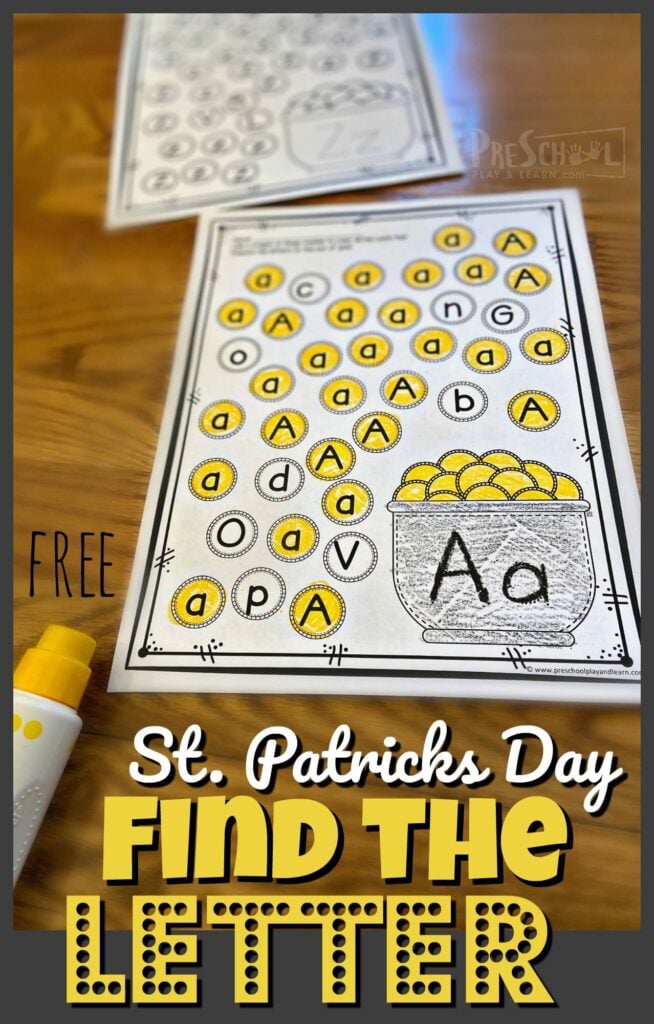 🍀 FREE Printable St Patricks Day Color by Letter Worksheets