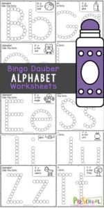 FREE Counting Bingo Daubers Printable Worksheets and Number Activity Sheets